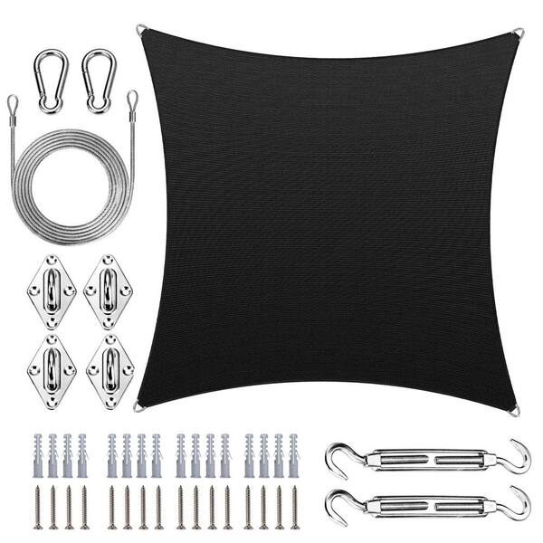 ROYAL SHADE Pro Ring 16 ft. x 16 ft. Square Sun Shade Sail with ...
