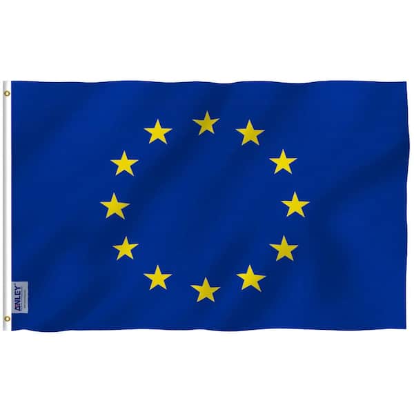 ANLEY Fly Breeze 3 ft. x 5 ft. Polyester European Union Flag 2-Sided ...