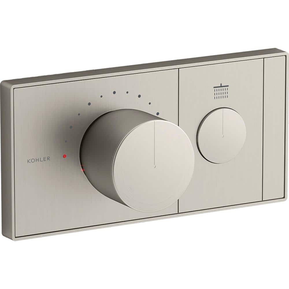 KOHLER Anthem 1-Outlet Thermostatic Valve Control Panel with Recessed ...