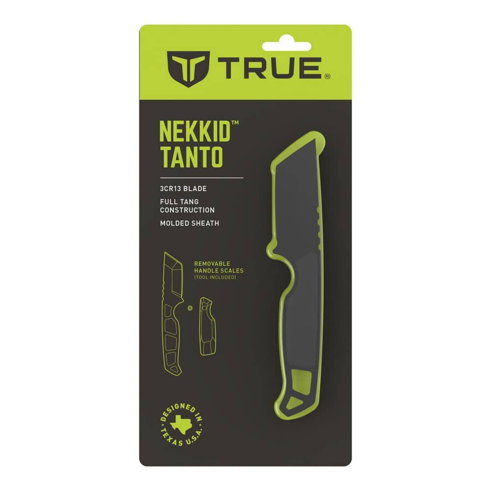 TRUE Nekkid 3 in. Tanto Fixed Blade Knife with Sheath TRU-FXK-0005 ...