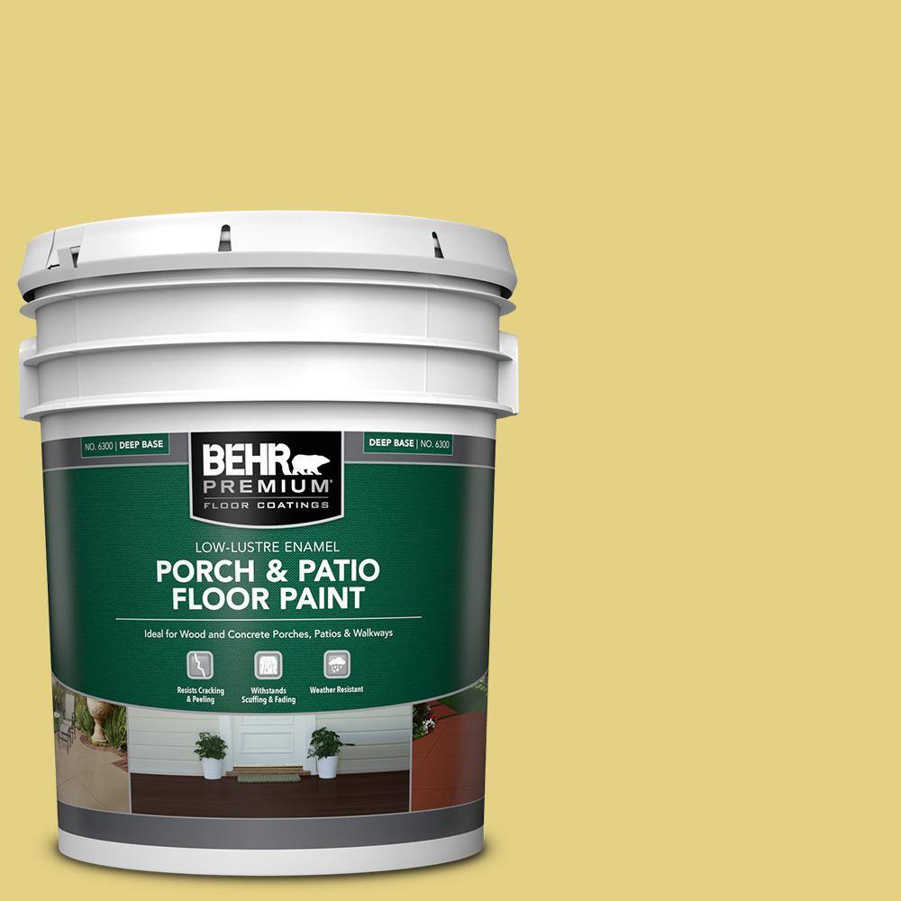 BEHR PREMIUM 5 gal. #P330-4 Starfruit Low-Lustre Enamel Interior ...