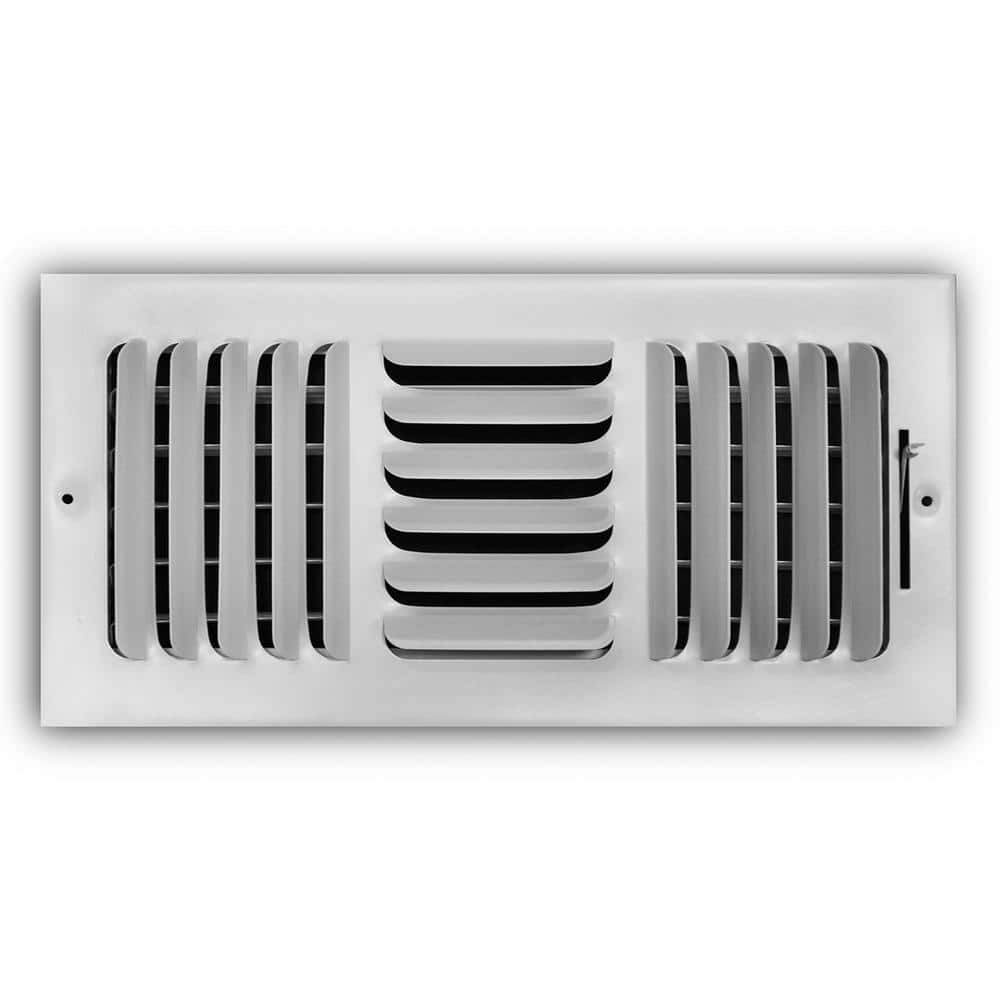 Everbilt 14 in. x 6 in. 3-Way Steel Fixed Curved Blade Wall/Ceiling ...