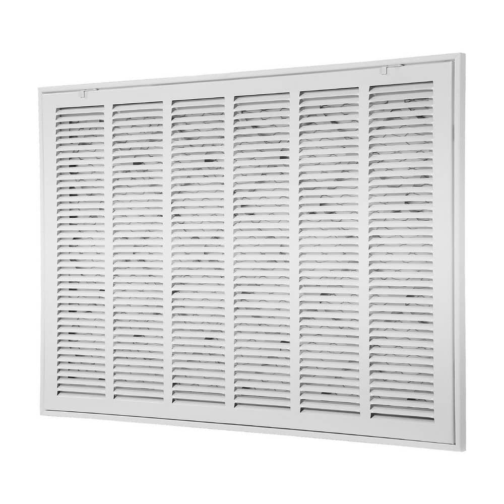 SKYSHALO 30 in. x 20 in. Return Air Filter Grille for Wall, Powder ...