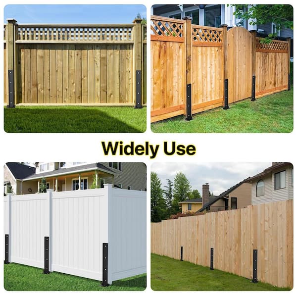 Angel Sar 15 in. Heavy-Duty Fence Post Anchor Repair Kit with Steel ...