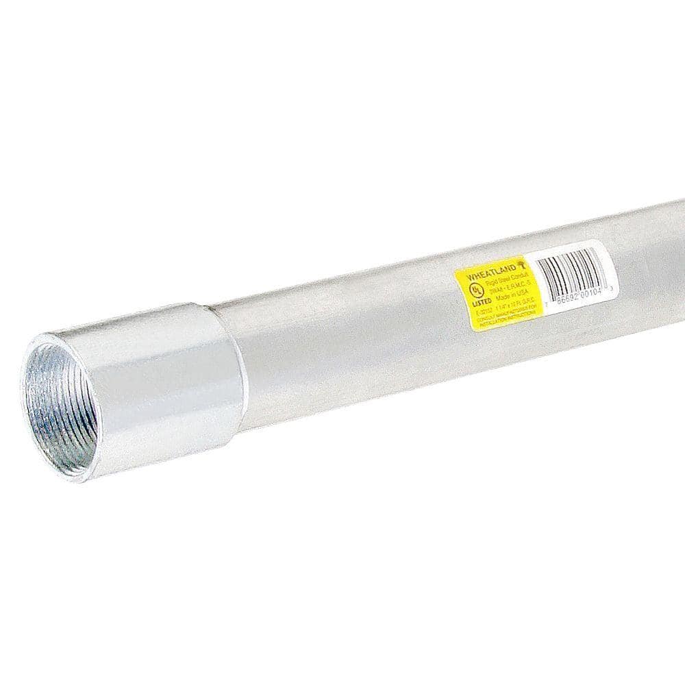 Wheatland Tube 1 in. x 10 ft. Rigid Metal Conduit 0544010000 - The Home ...