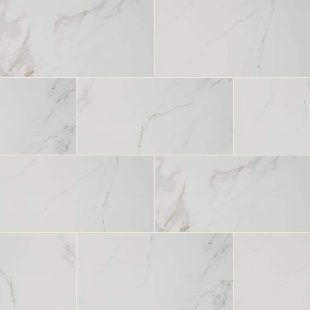 Reviews for MSI Pietra Carrara 12 in. x 24 in. Polished Porcelain Stone ...