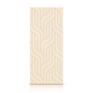 CALHOME 36 in. x 96 in. Hollow Core Beige Stained Composite MDF ...