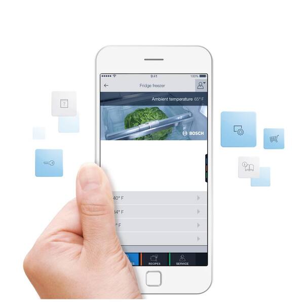 Bosch Benchmark Series 30 in. W 16.8 cu. ft. Built-In Smart Freezerless ...