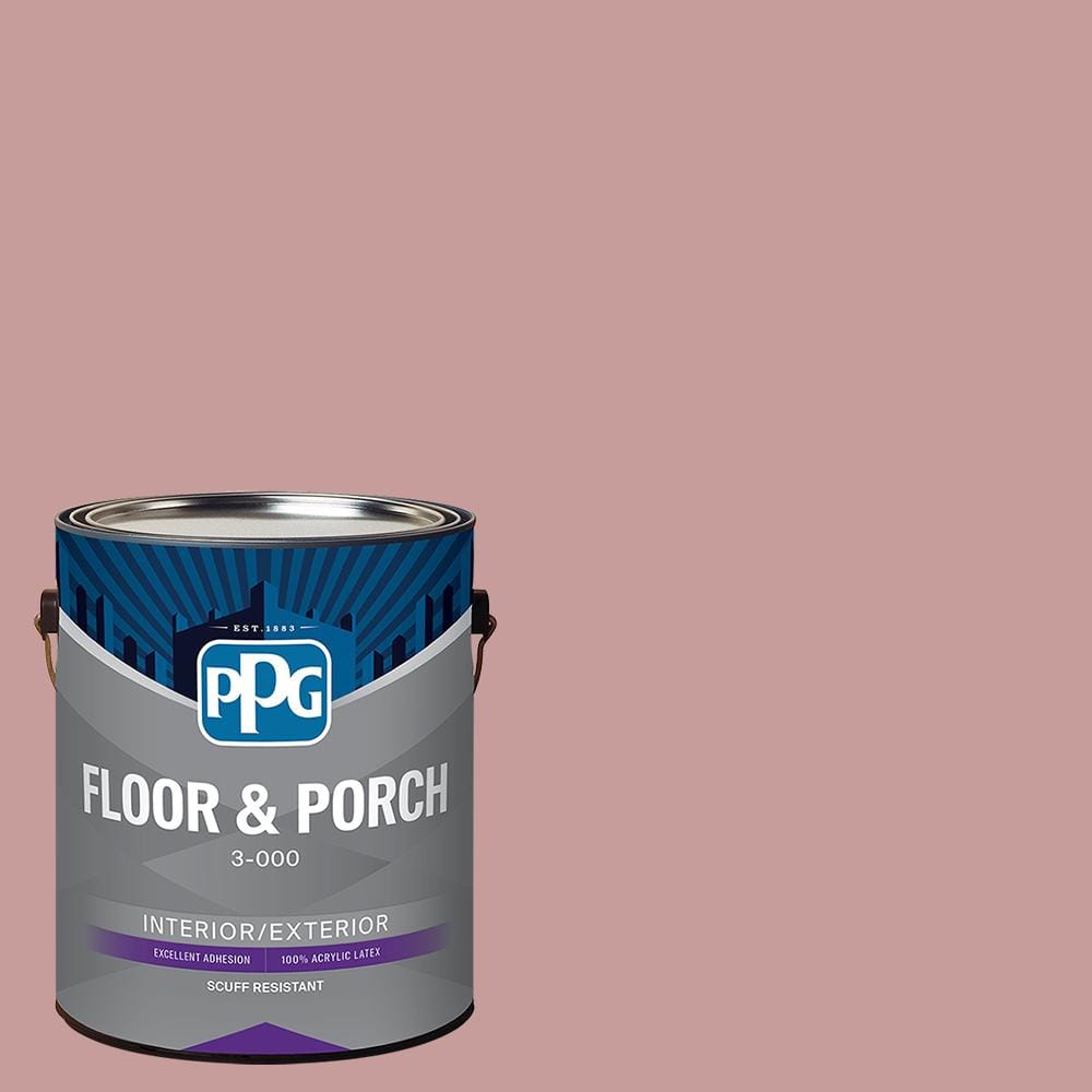 PPG 1 gal. PPG1055-4 Pepperberry Satin Interior/Exterior Floor and ...