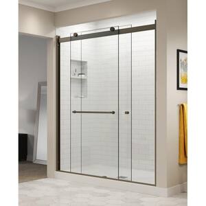 Basco Rotolo 60 in. x 70 in. Semi-Frameless Sliding Shower Door in ...