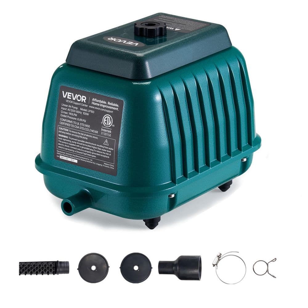 VEVOR Linear Air Pump 2219 GPH Air Flow Septic Aerator Pump Aeration ...