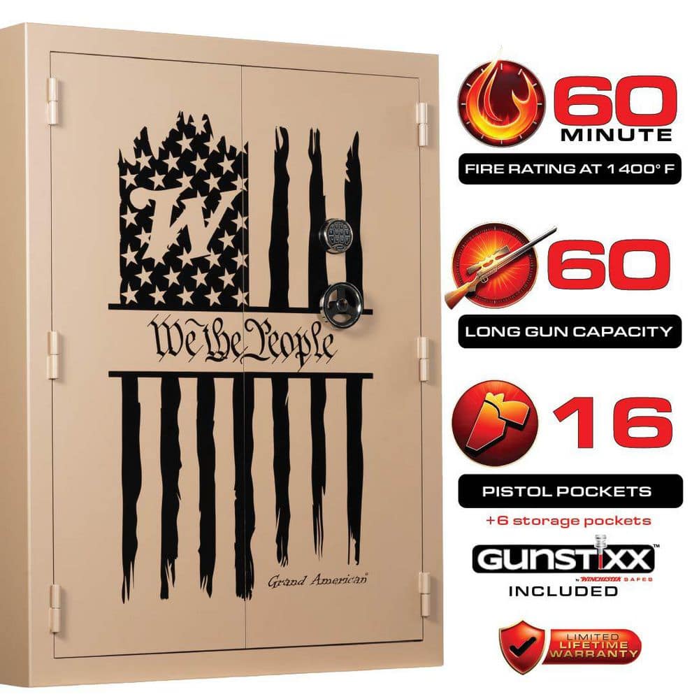 Winchester Safes Grand American 68.8 cu. ft. 60-Gun 60 Minute Fire ...