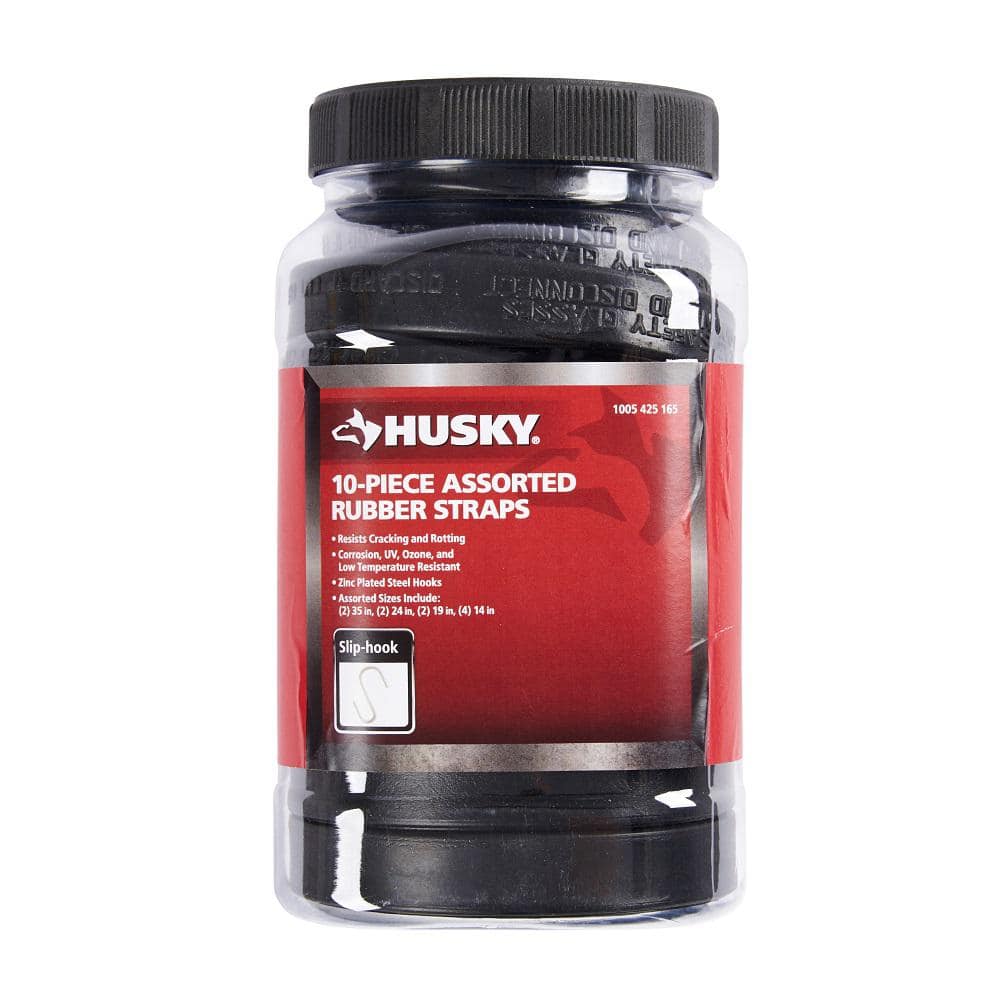 Husky Assorted Rubber Straps (10-Pieces) 56260 - The Home Depot