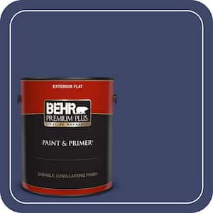 BEHR MARQUEE 5 gal. #S-H-620 Midnight Sky Flat Exterior Paint & Primer ...