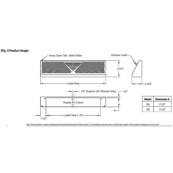 Everbilt 15 in. 3-Way Steel Baseboard Diffuser Supply in White E115SW ...