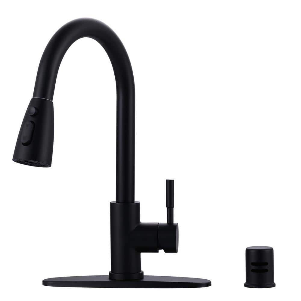 ALEASHA Single Handle Pull Down Sprayer Kitchen Faucet with Air Gap Kit ...