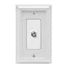 AMERELLE Deerfield 1 Gang Coax Composite Wall Plate - White 2040CXW ...