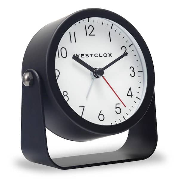 Westclox 3.5 in. Black Tilt Alarm Clock 75221 - The Home Depot