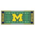 FANMATS University of Michigan 3 ft. x 6 ft. Football Field Runner Rug 7549