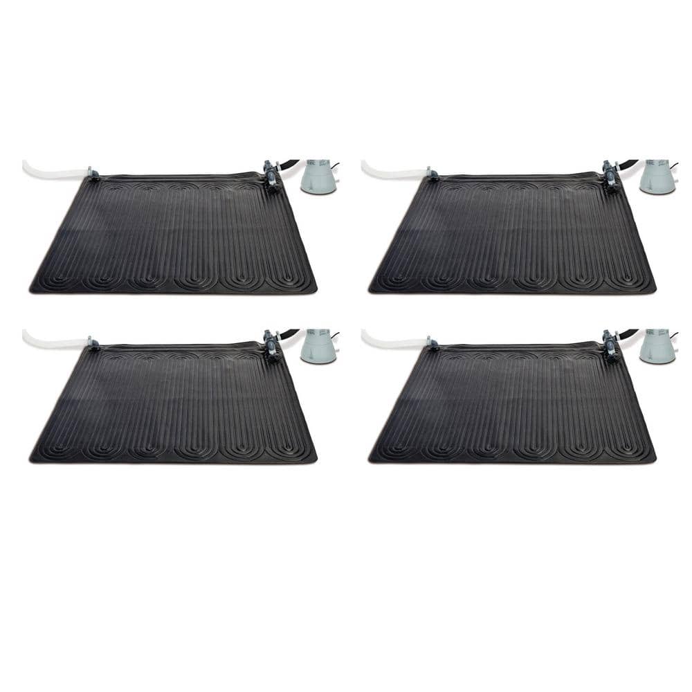 Intex Solar Mat Above Ground Swimming Pool Water Heater, Black (4-Pack ...