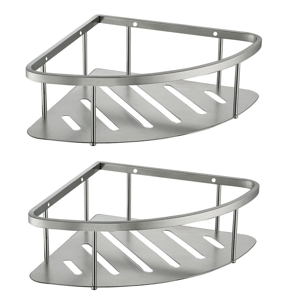 ruiling 2 Pack Stainless Steel Wall Mounted Corner Shower Caddy Corner ...