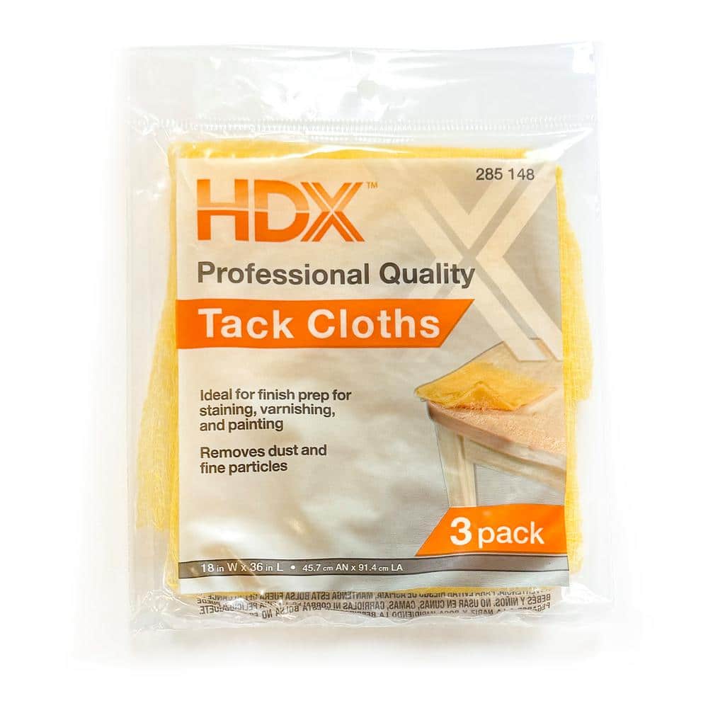 HDX 18 in. x 36 in. Tack Cloths (3-Pack) HDX-686484 - The Home Depot