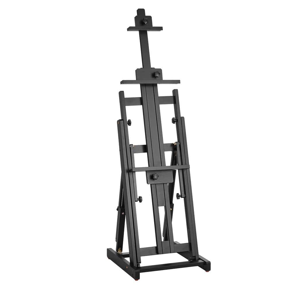 VEVOR Studio H-Frame Easel, Holds Canvas Art up to 77 in. Beechwood ...