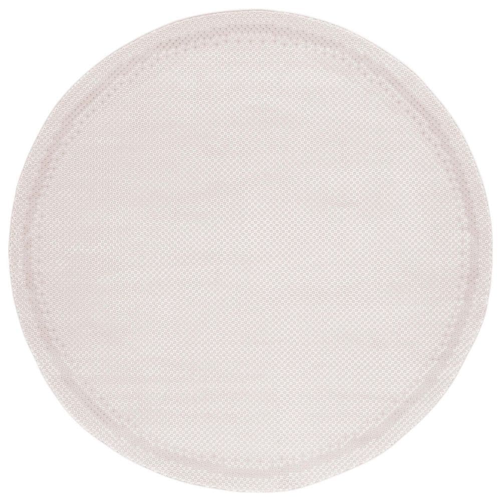SAFAVIEH Continental 7 ft. x 7 ft. Ivory/Beige Border Latticework Round ...