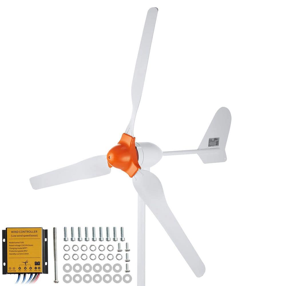 SKYSHALO 800 Watt Wind Turbine Generator, 12-Volt Wind Turbine Kit, 3 ...