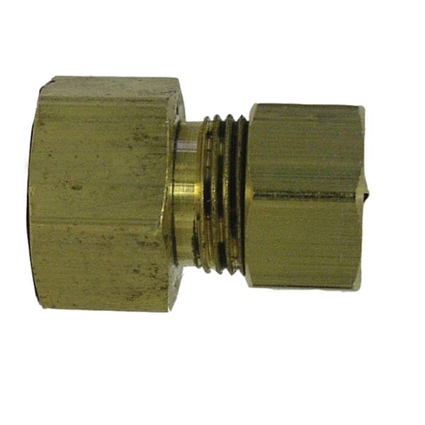 Everbilt 3/8 in. x 1/4 in. Brass Female Compression x Compression Adapter 909-47100201 - The ...
