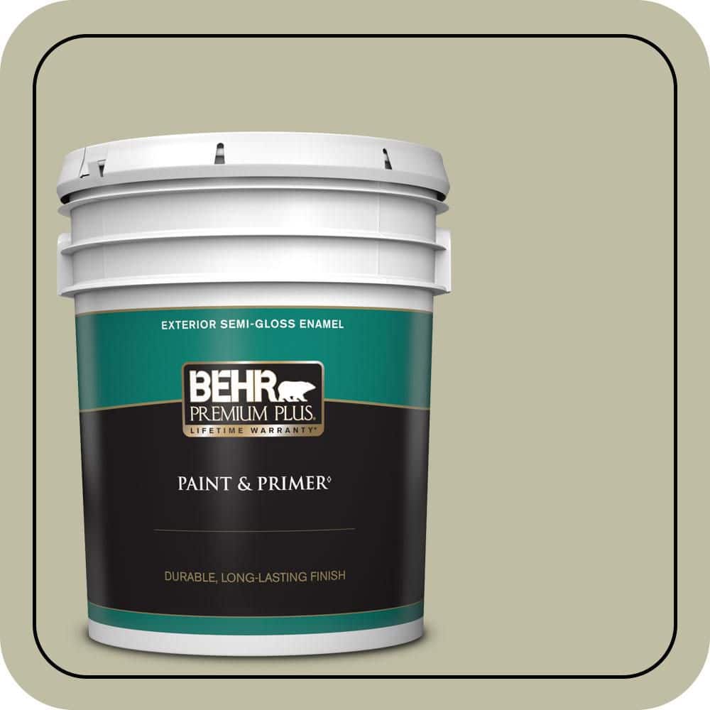 BEHR PREMIUM PLUS 5 gal. #PPF-24 Garden Lattice Semi-Gloss Enamel ...
