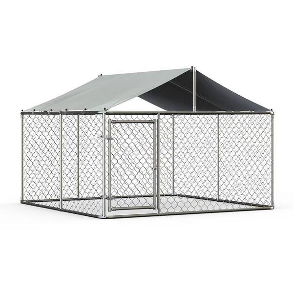 Thanaddo 7.5 ft. x 7.5 ft. Outdoor Large Dog Kennel Heavy Duty Pet ...