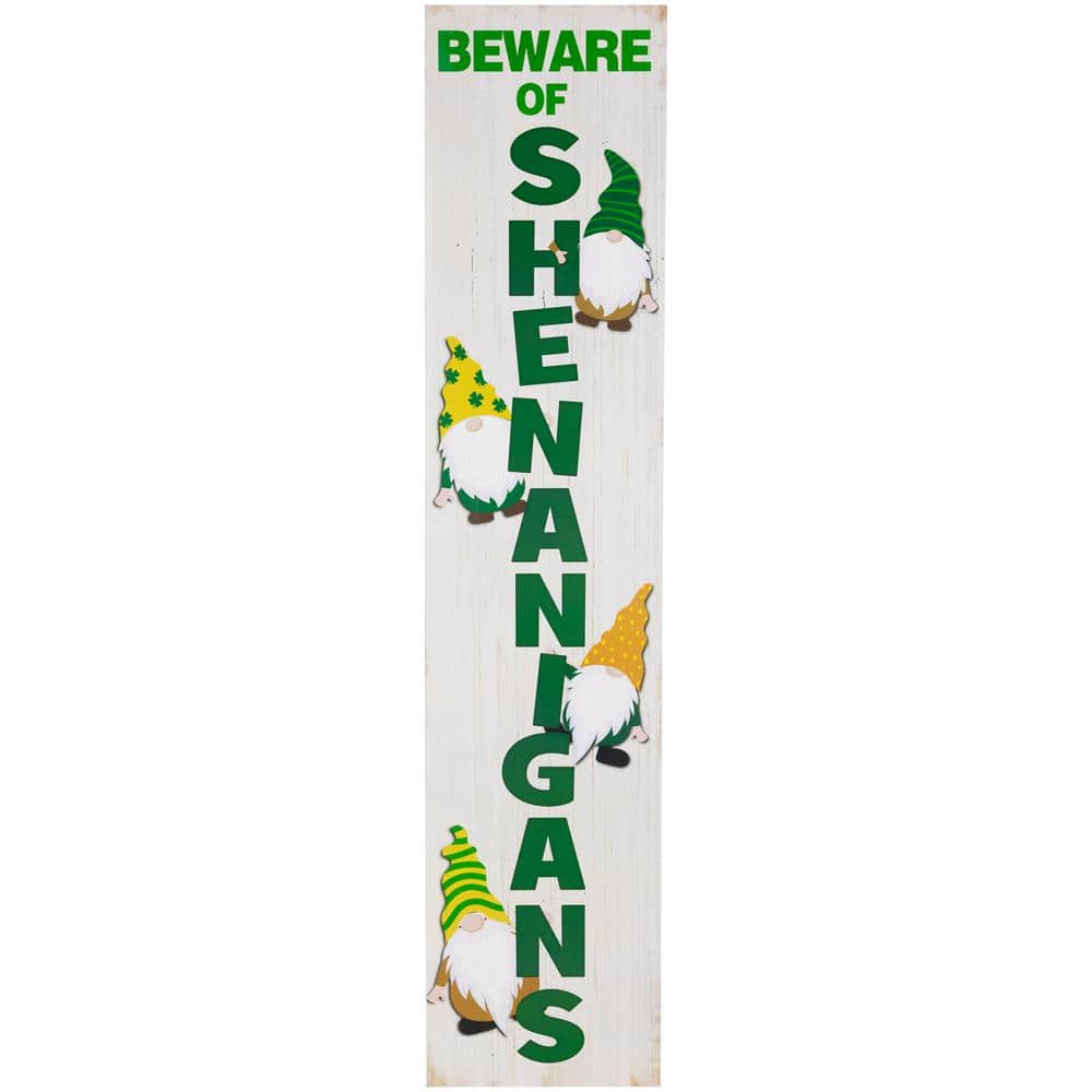 Northlight 36 in. Beware of Shenanigans St. Patrick's Day Porch Board ...