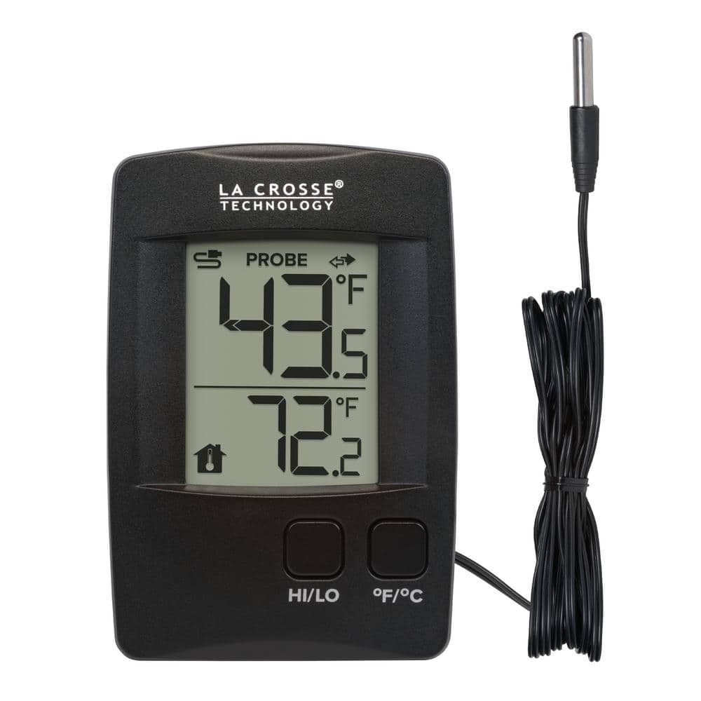 La Crosse Technology Monochromatic Digital Wired Thermometer 314-1410 ...