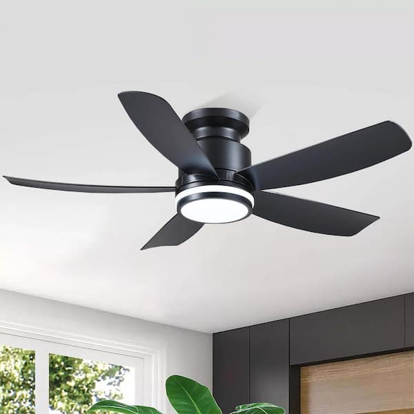 Reviews for Kviflon 32 in. Indoor/Outdoor Flush Mount Brown Ceiling Fan ...