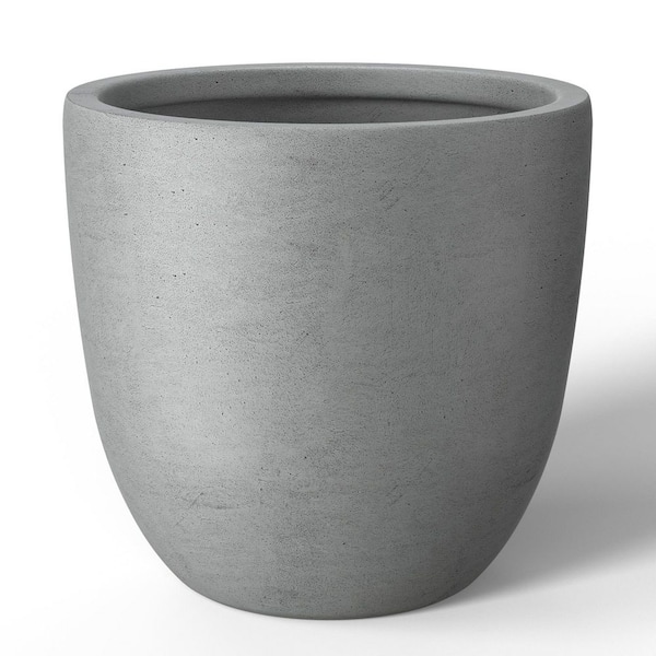 Sapcrete 16 in. Large Natural Gray(Enhanced Interior) Concrete Round ...