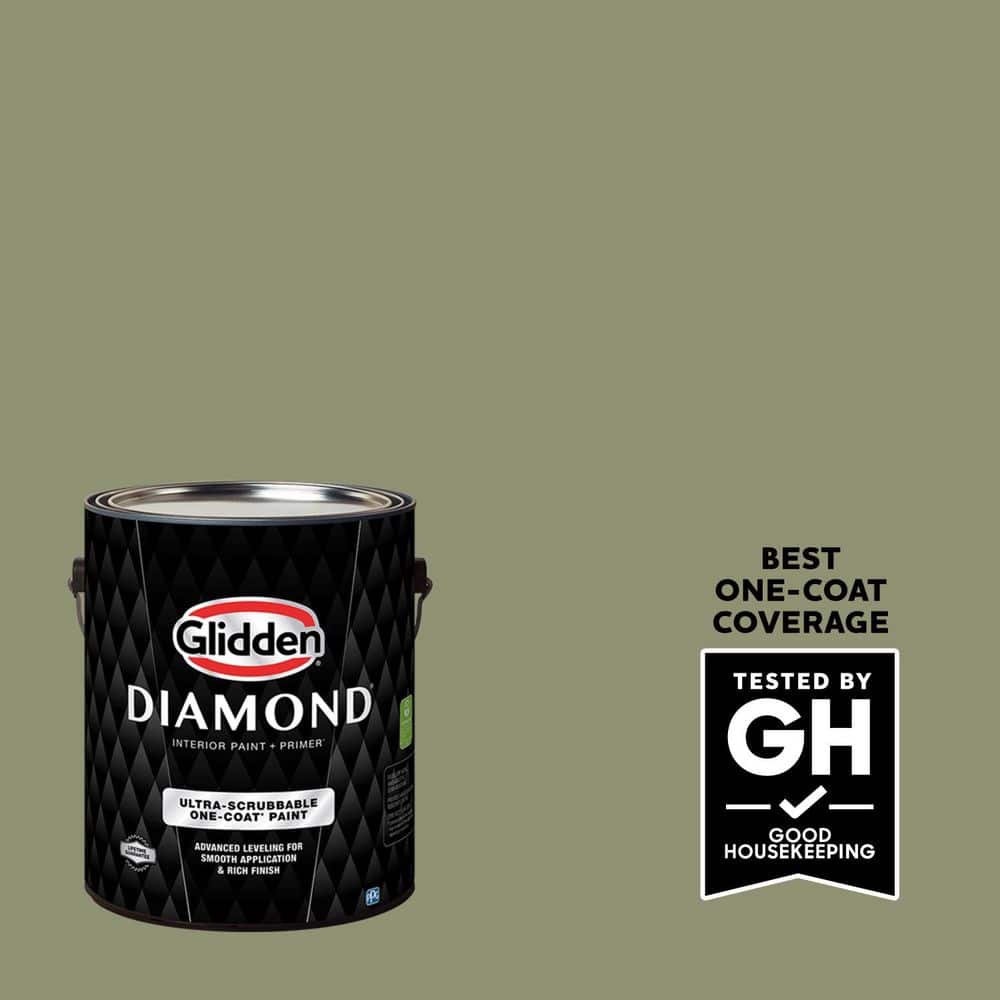 Glidden Diamond 1 gal. PPG1125-5 Hemlock Ultra-Flat Interior Paint with ...