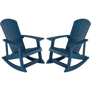 Mximu Teak Plastic Oversized Adirondack Patio Outdoor Rocking Chair (2 ...
