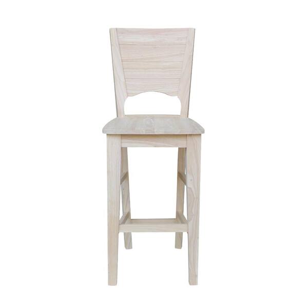 International Concepts Canyon 30 in. Unfinished Wood Bar Stool S-483 ...
