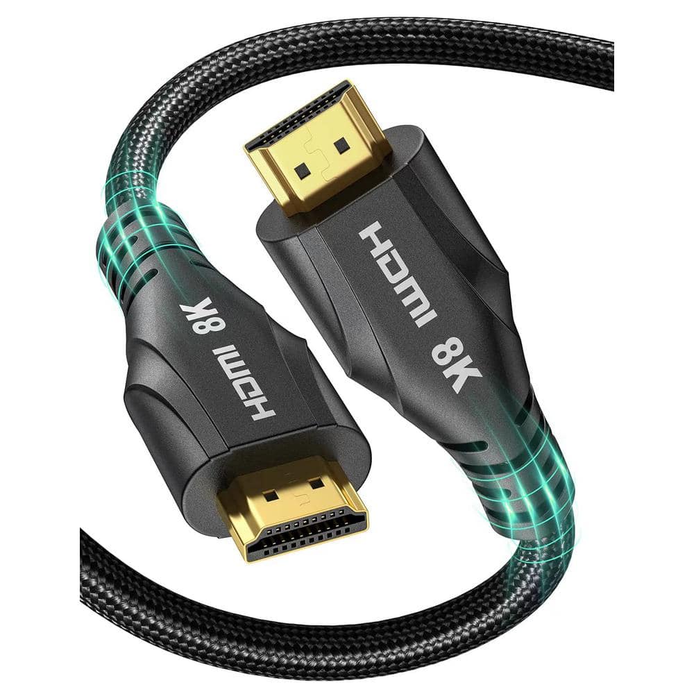 EKIEUDL 30 ft. RG6 Shielded Gold Plated HDMI Cable Wire-Black ...