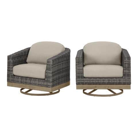 Home Decorators Collection Avondale 3-Piece Wicker Aluminum Motion ...