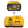 DEWALT FLEXVOLT 20V/60V MAX Lithium-Ion 12.0Ah Battery and Fan Cooled Fast Charger DCB612WDCB118 ...
