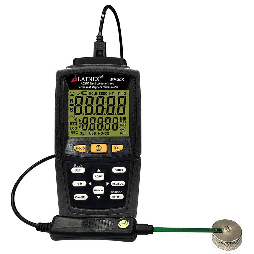 LATNEX MF-30K AC/DC Gaussmeter and Magnetic Field Indicator MF-30K ...