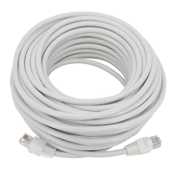 Commercial Electric CE 50 ft. Cat 6A UTP Patch Cable White 5650-WH-VN ...