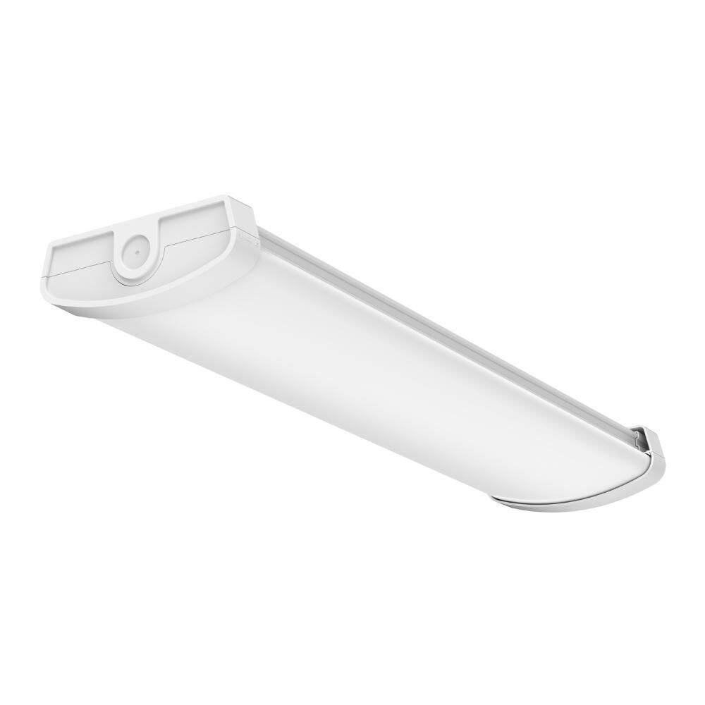 ETI LIGHTING 24 in. x 6 in. White Commercial LED Wrap Light Fixture 120 ...