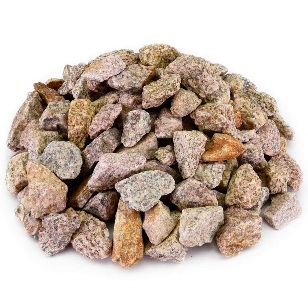 Yard Elements 25 Cu. Ft. of Small 3/4 in. Palomino Coral Bulk Landscape ...