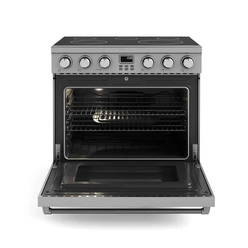STELLARI 36 in. 5-Element Freestanding Electric Range in Stainless ...