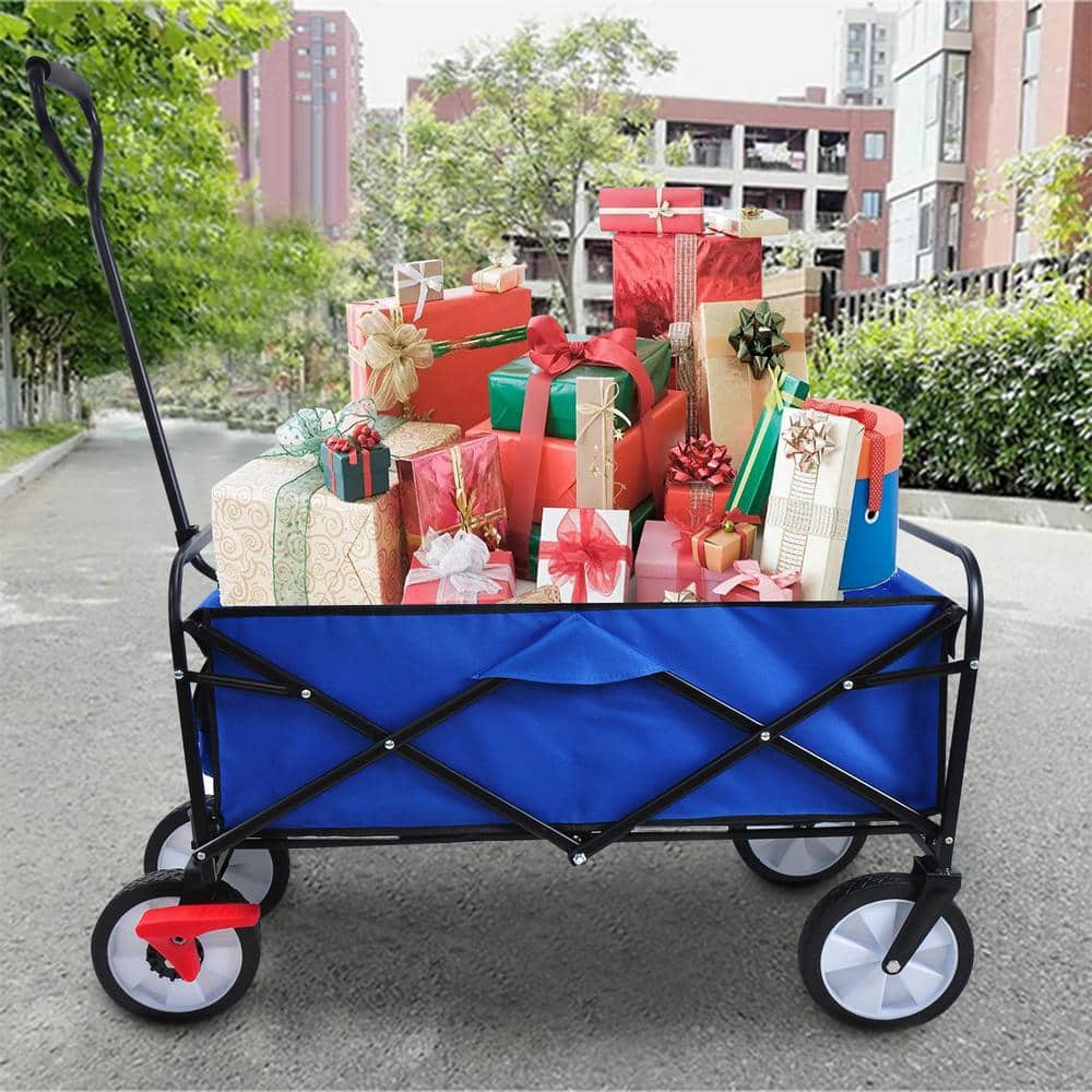 Satico 3.63 cu. ft. 360-Degree Rotate 600D Fabric Steel Frame Utility ...