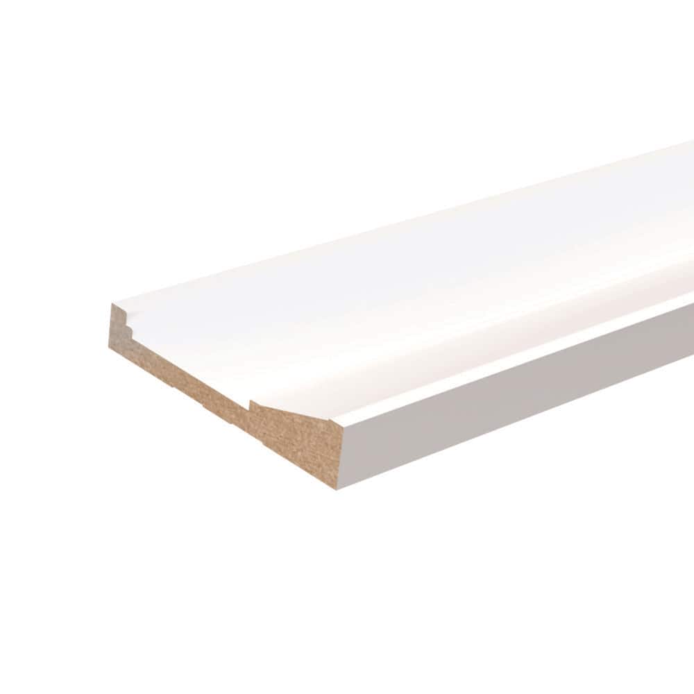 HOUSE OF FARA 1-3/16 in. D x 6-1/4 in. W x 96 in. L Primed White MDF ...