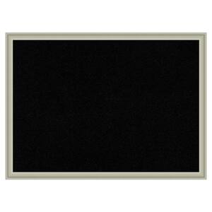 Amanti Art Salon Silver Narrow Framed Black Corkboard 30 in. x 22 in ...
